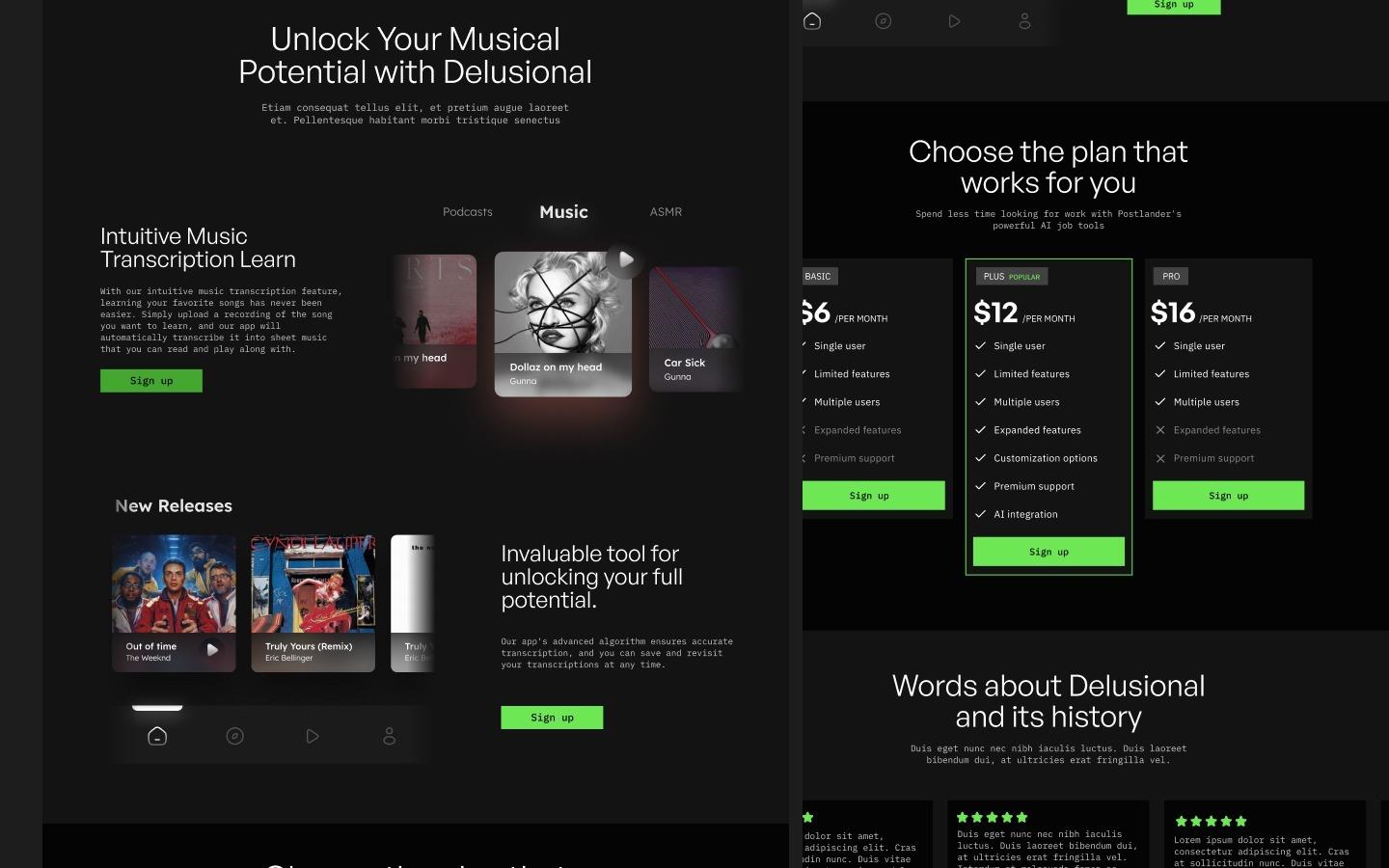 Delusional - App HTML5 Responsive Website Template
