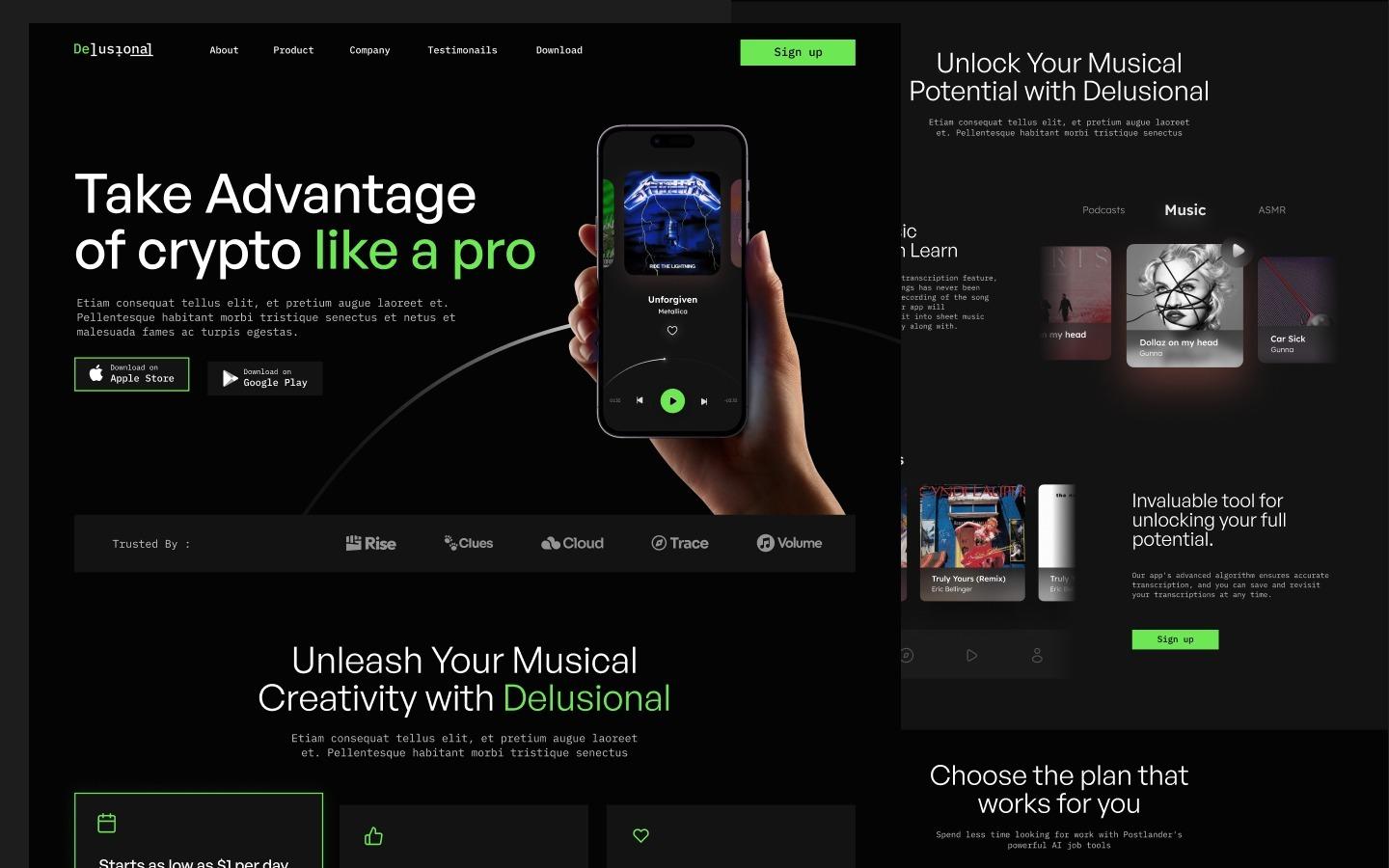 Delusional - App HTML5 Responsive Website Template