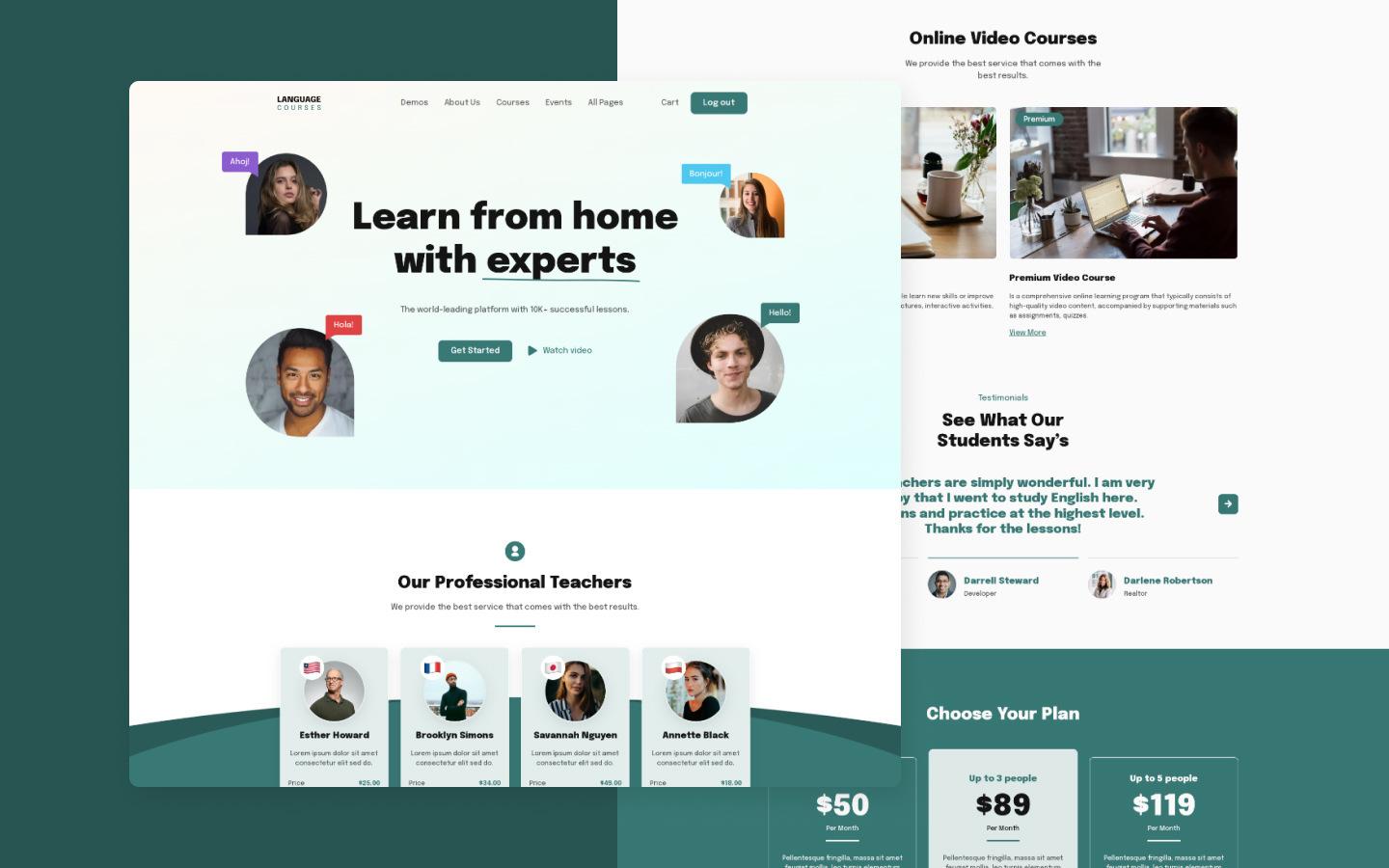 Language Courses 128 - School HTML5 Responsive Website Template