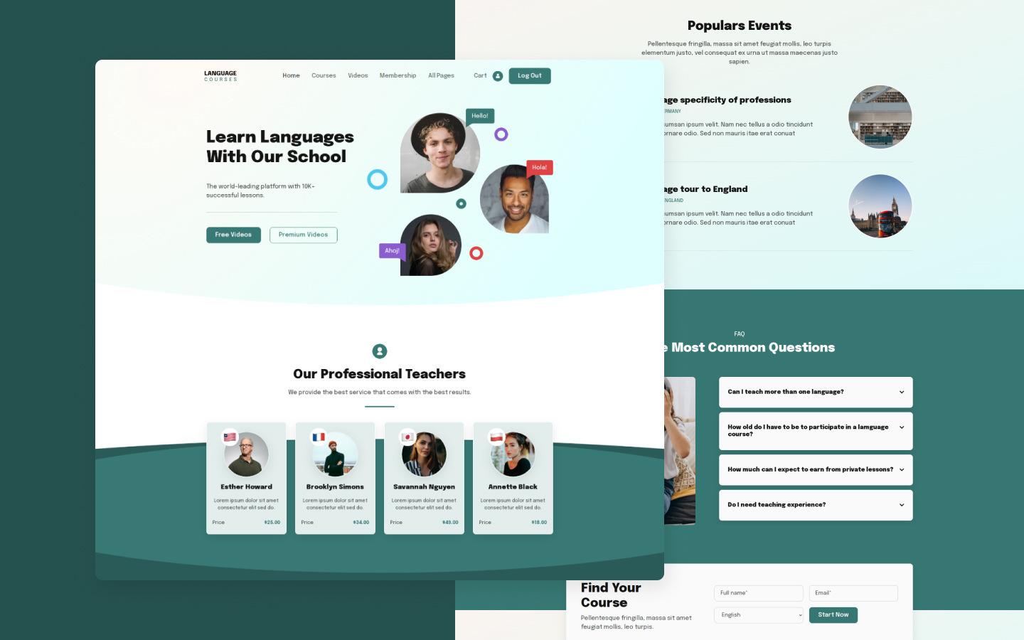 Language Courses 128 - School HTML5 Responsive Website Template