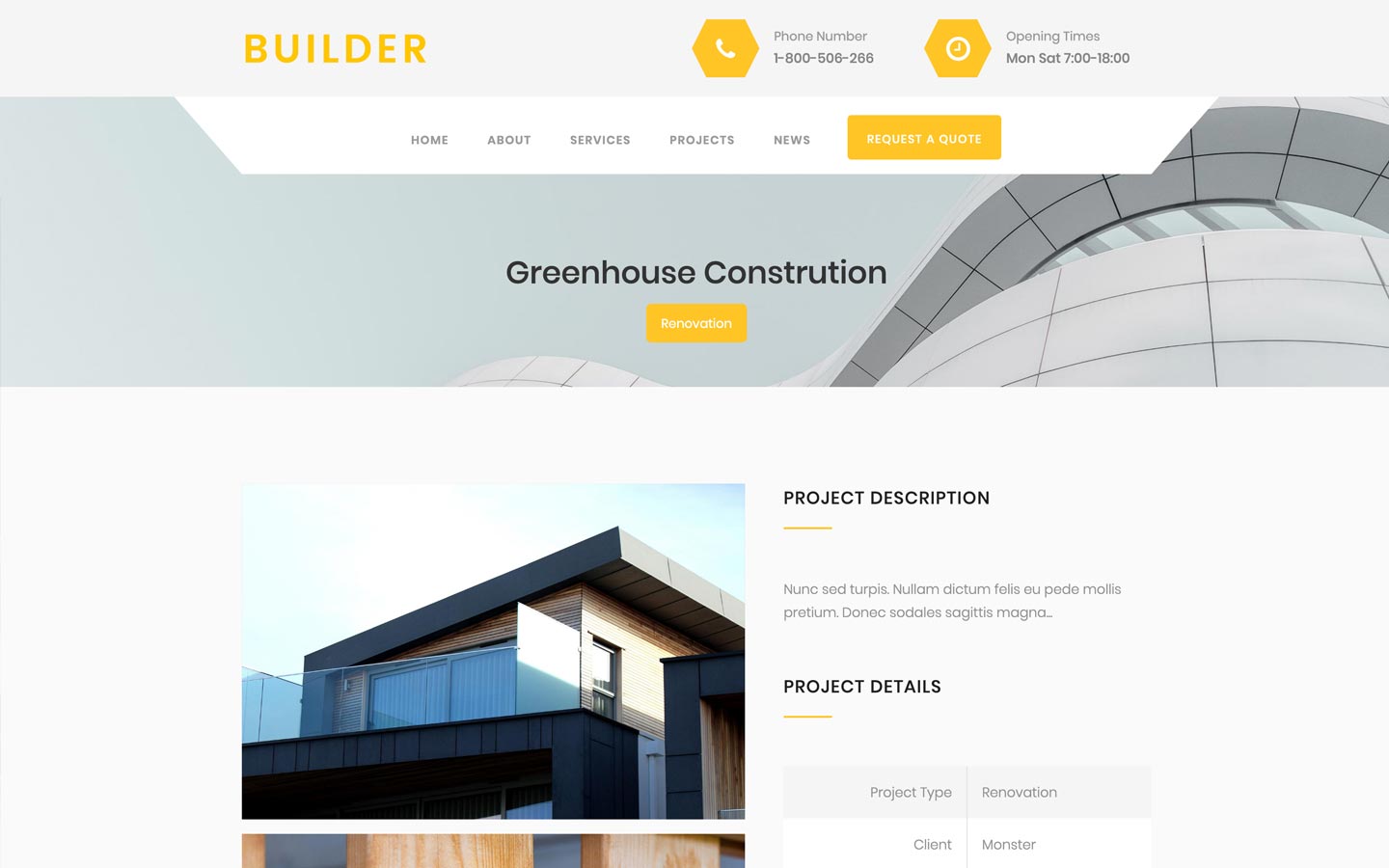 Builder - Construction HTML5 Responsive Website Template