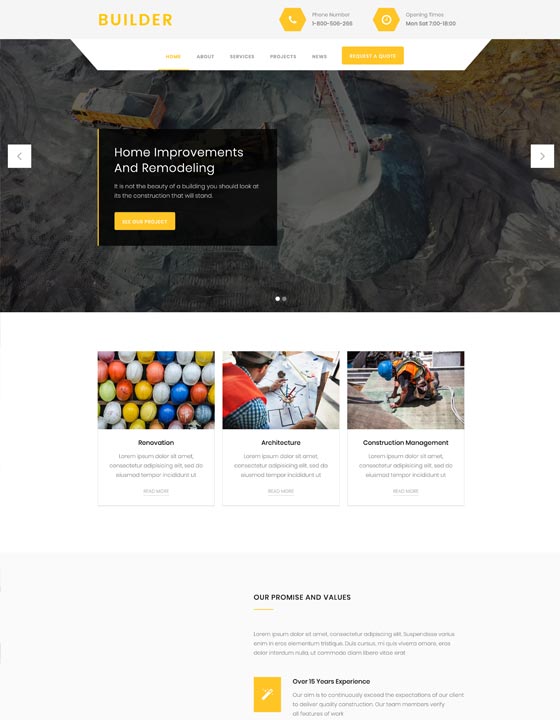 Builder - Construction HTML5 Responsive Website Template