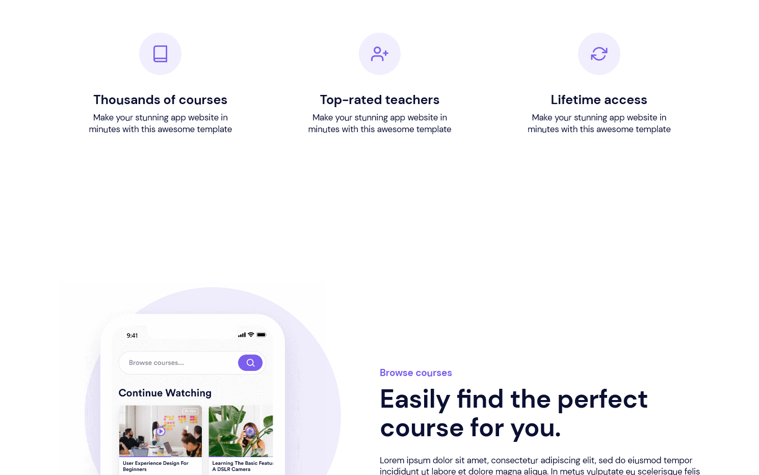 CourseApp - App HTML5 Responsive Website Template