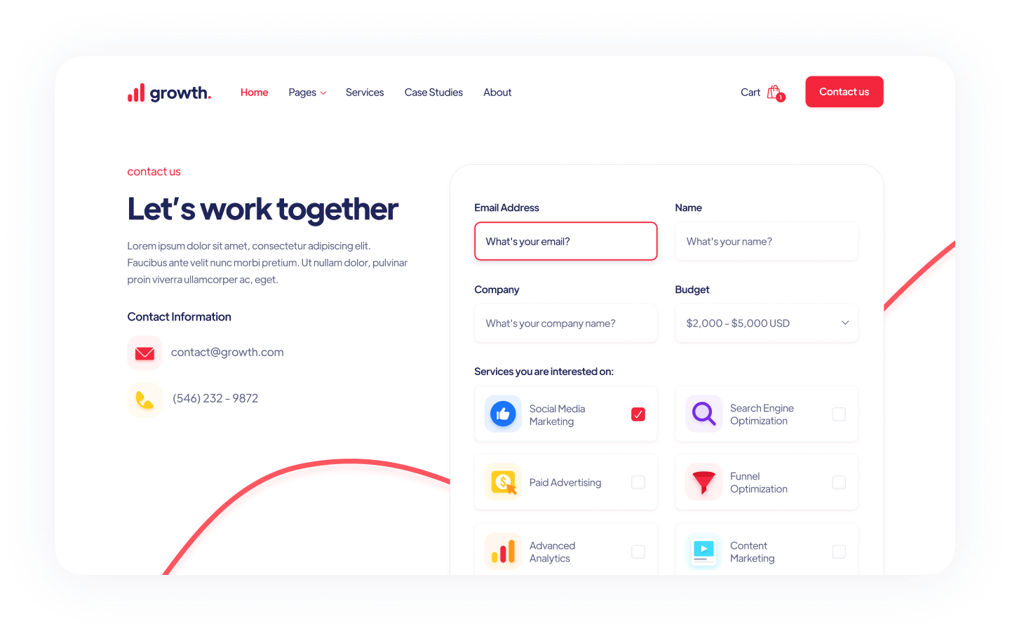 Growth - Marketing HTML5 Responsive Website Template