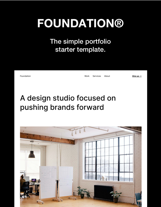 Foundation - Portfolio HTML5 Responsive Website Template
