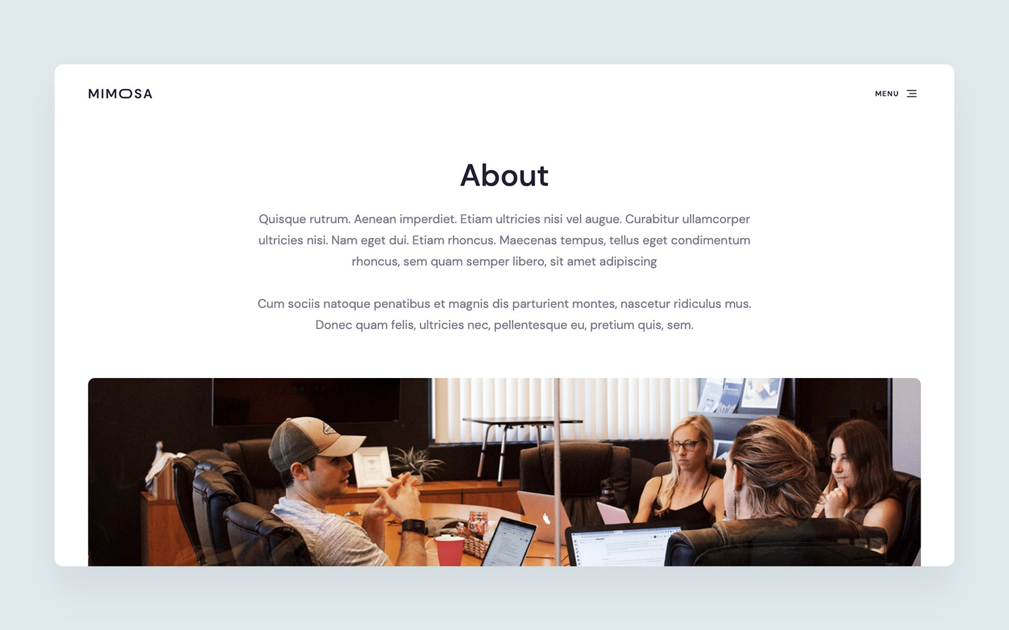 Mimosa - Agency HTML5 Responsive Website Template
