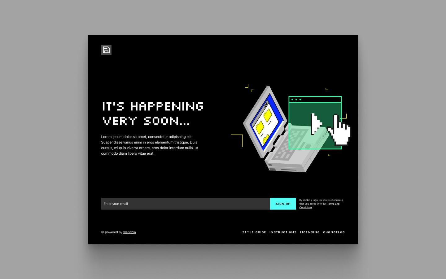 Pixels - Coming Soon HTML5 Responsive Website Template