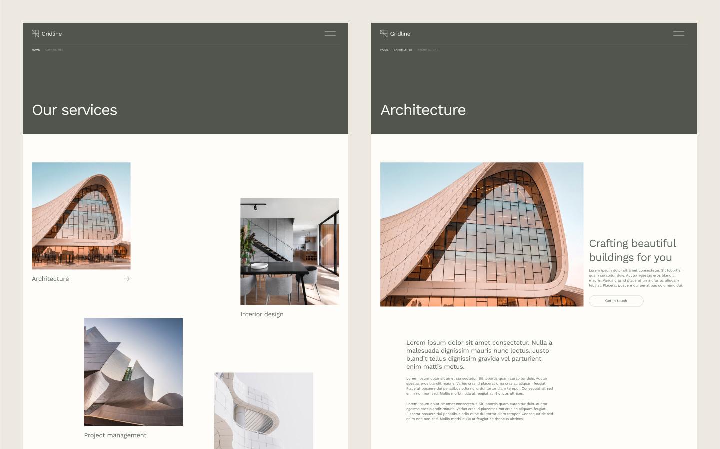 Gridline - Architecture HTML5 Responsive Website Template