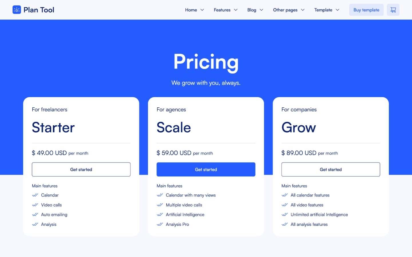 Plan Tool - App HTML5 Responsive Website Template