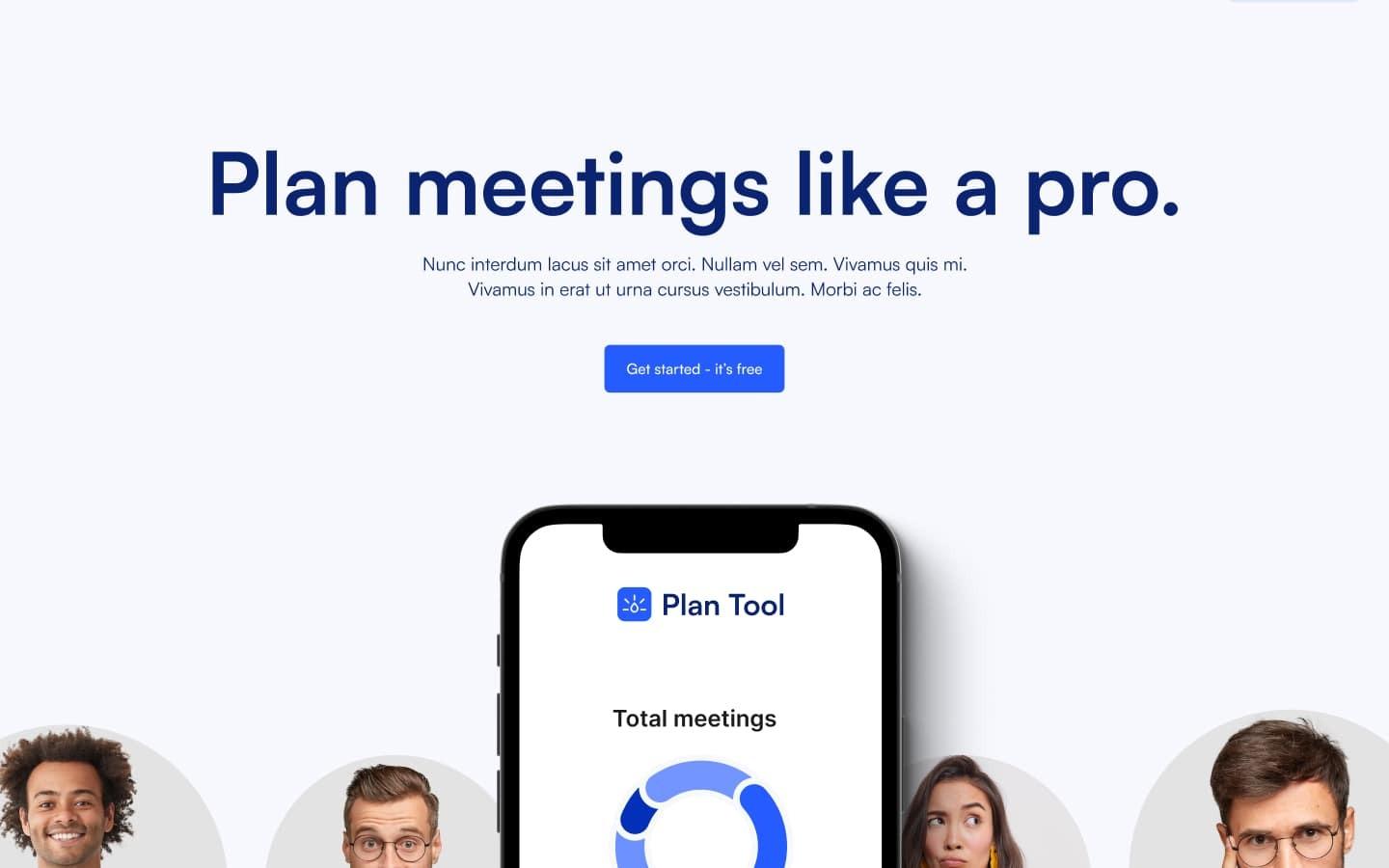 Plan Tool - App HTML5 Responsive Website Template