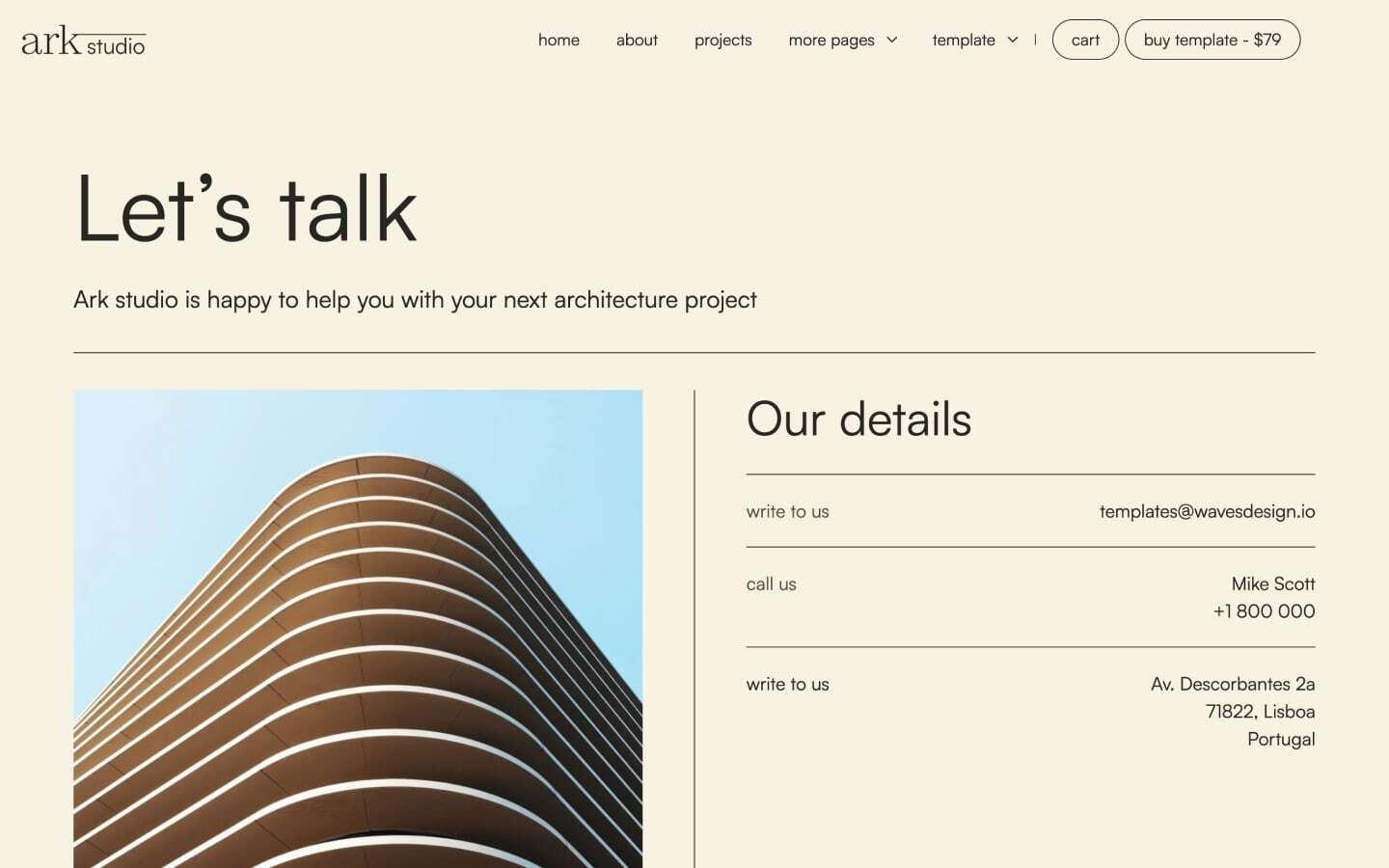 Ark Studio - Architecture HTML5 Responsive Website Template