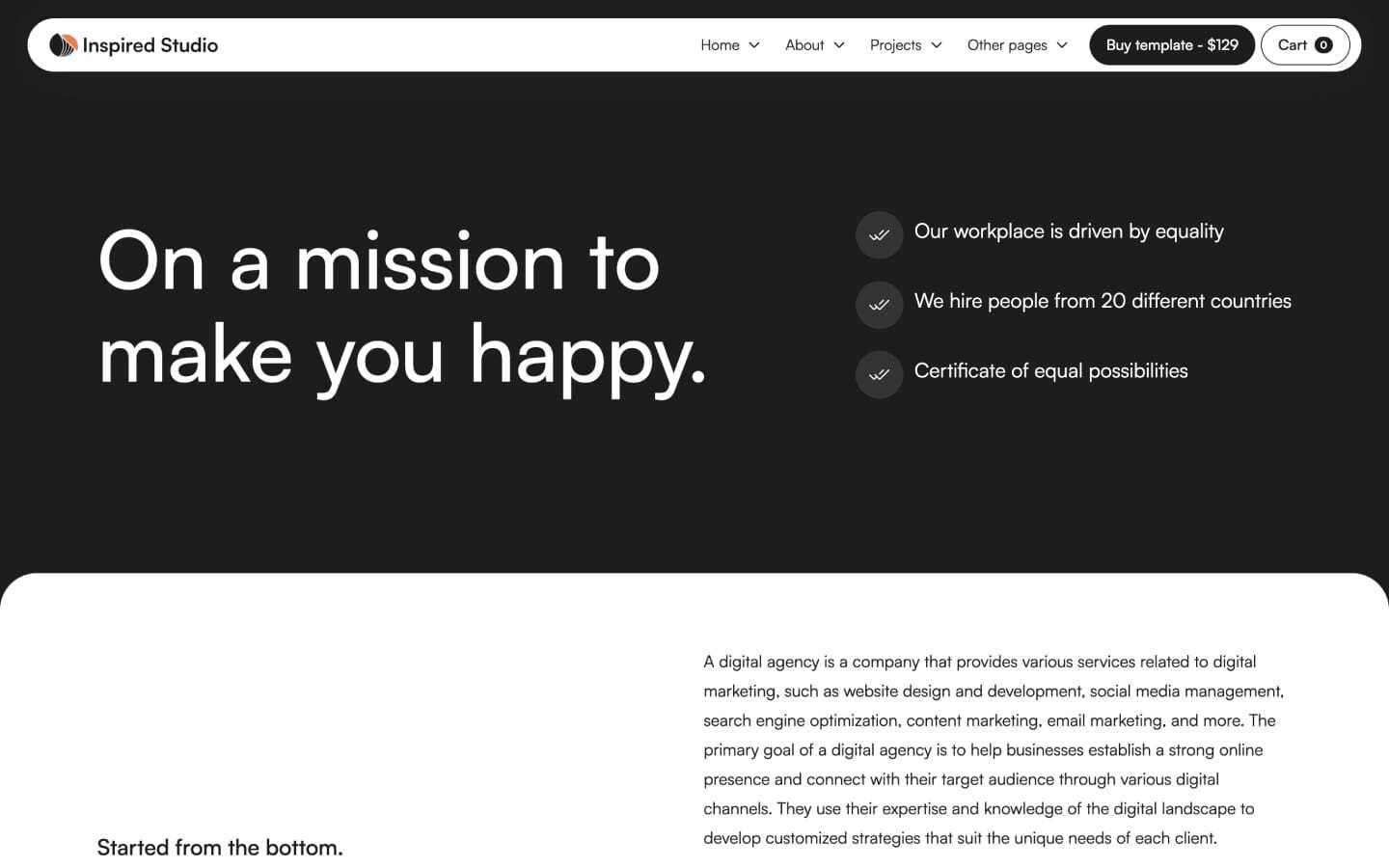 Inspired Studio - Agency HTML5 Responsive Website Template