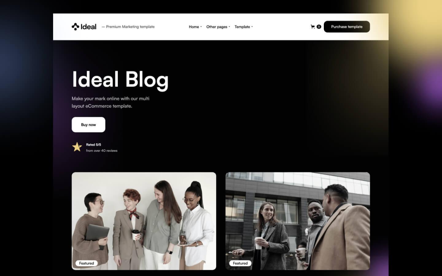 Ideal - Startup HTML5 Responsive Website Template