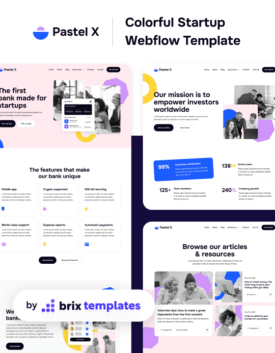 Pastel X by BRIX Templates | Muzli Creative Store
