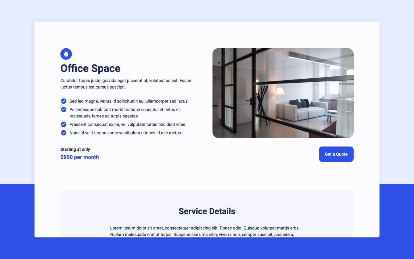 Serviced Office - Startup HTML5 Responsive Website Template