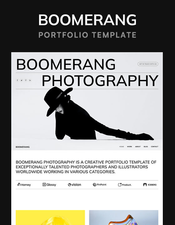 Boomerang - Portfolio HTML5 Responsive Website Template