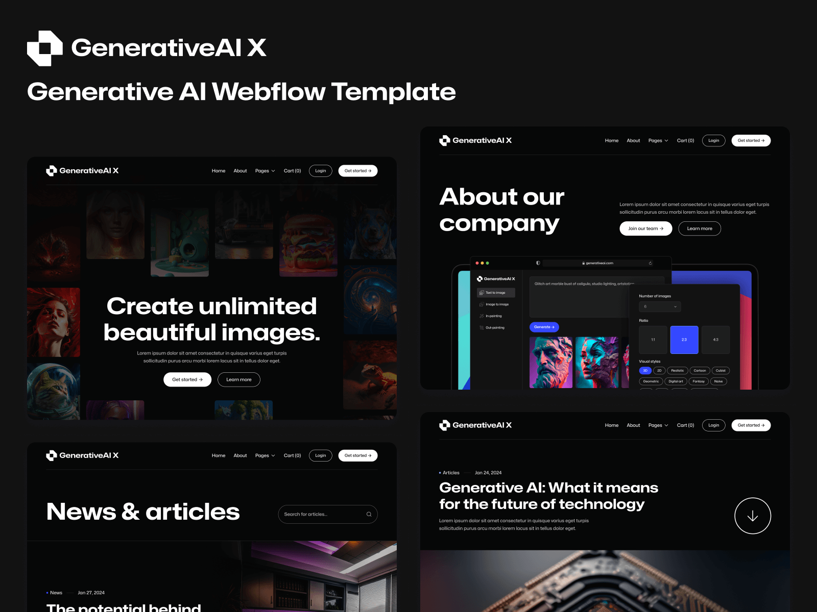 GenerativeAI X - SaaS HTML5 Responsive Website Template