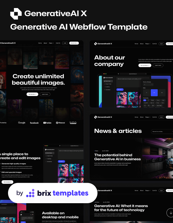 GenerativeAI X by BRIX Templates | Muzli Creative Store