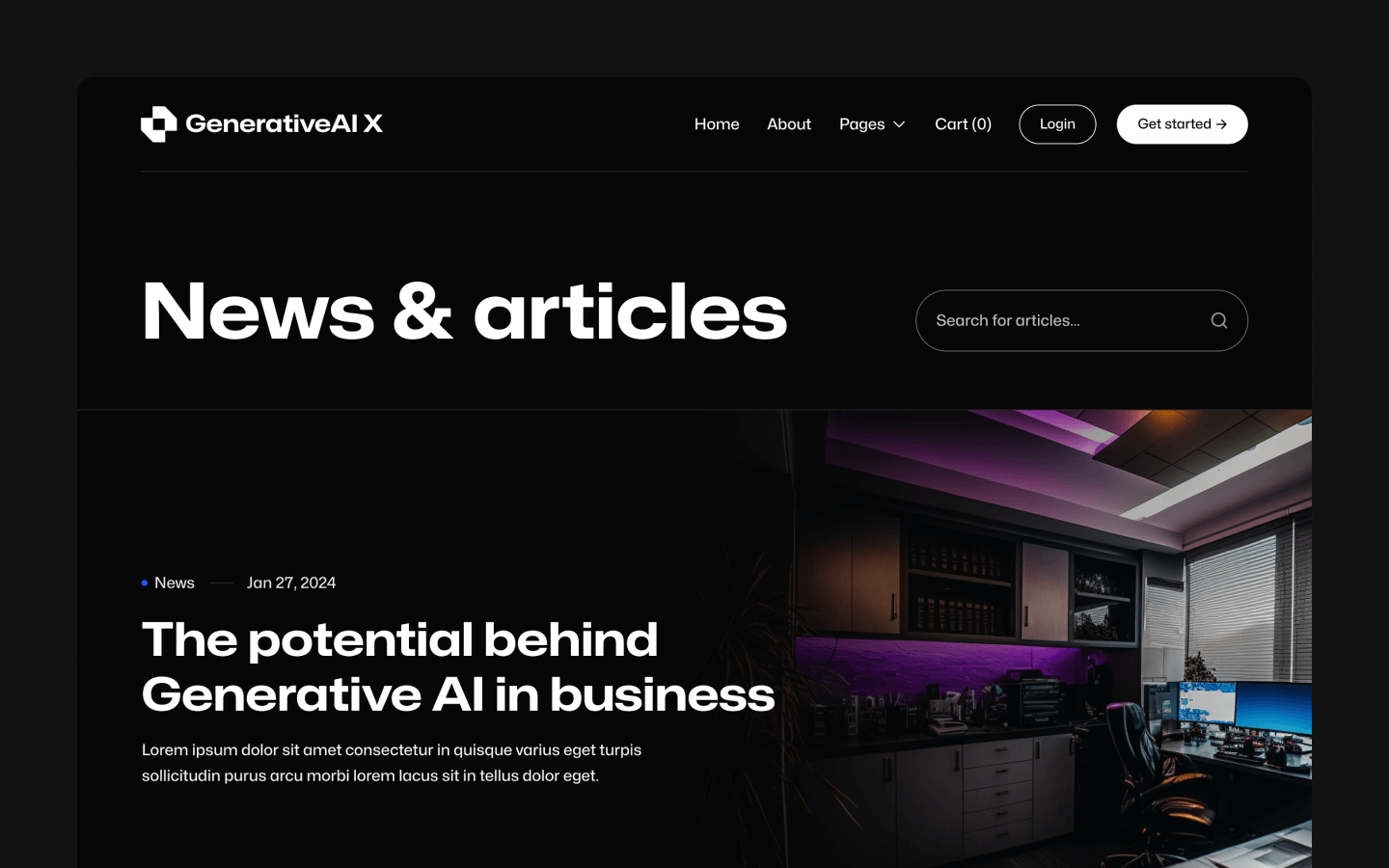GenerativeAI X - SaaS HTML5 Responsive Website Template