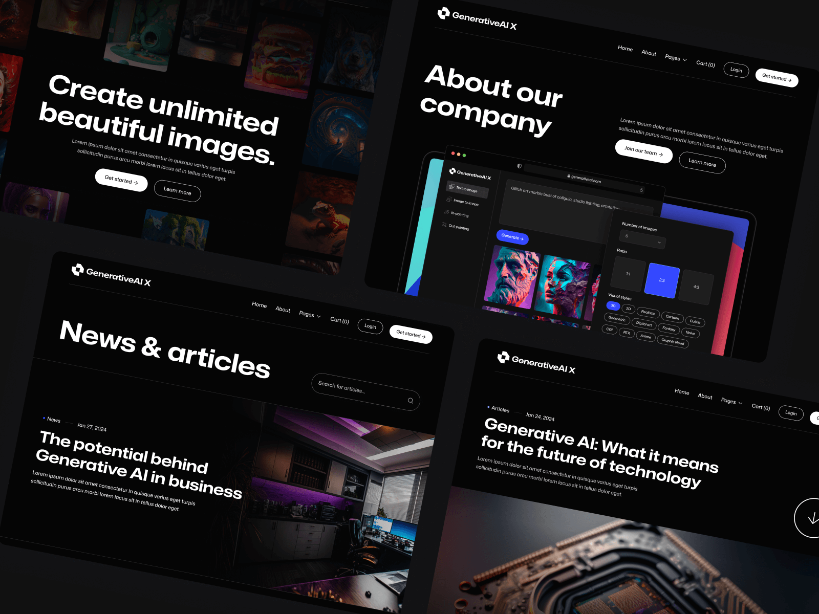 GenerativeAI X - SaaS HTML5 Responsive Website Template