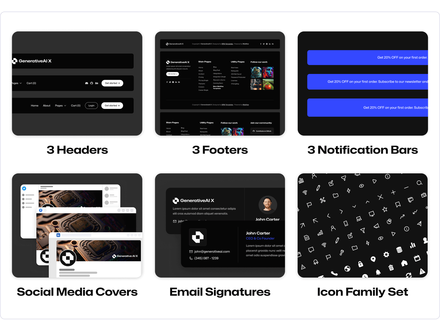 GenerativeAI X - SaaS HTML5 Responsive Website Template