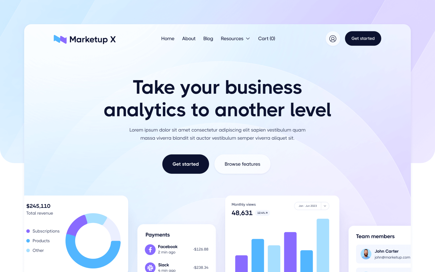 Marketup X - Software HTML5 Responsive Website Template