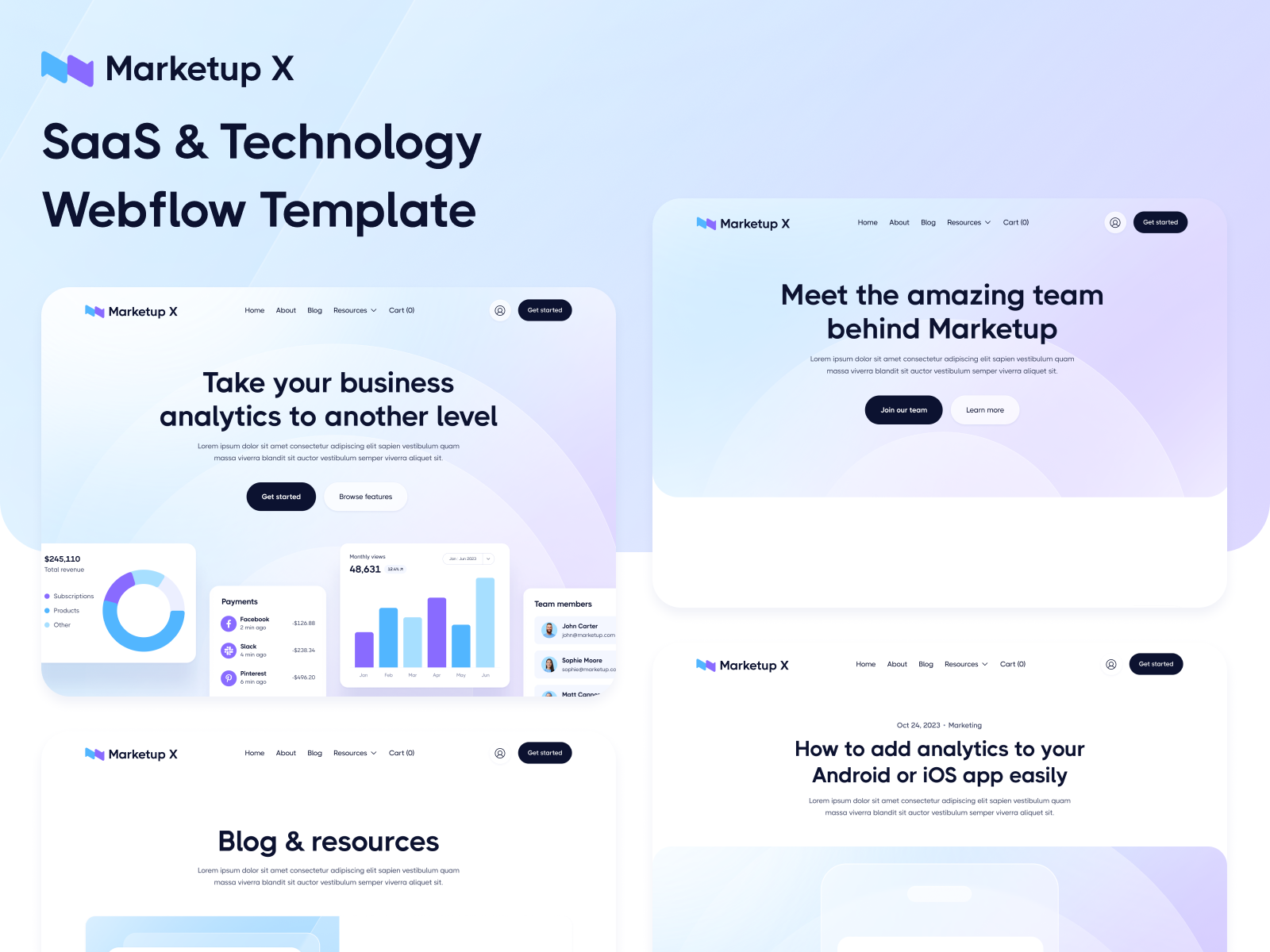 Marketup X - Software HTML5 Responsive Website Template