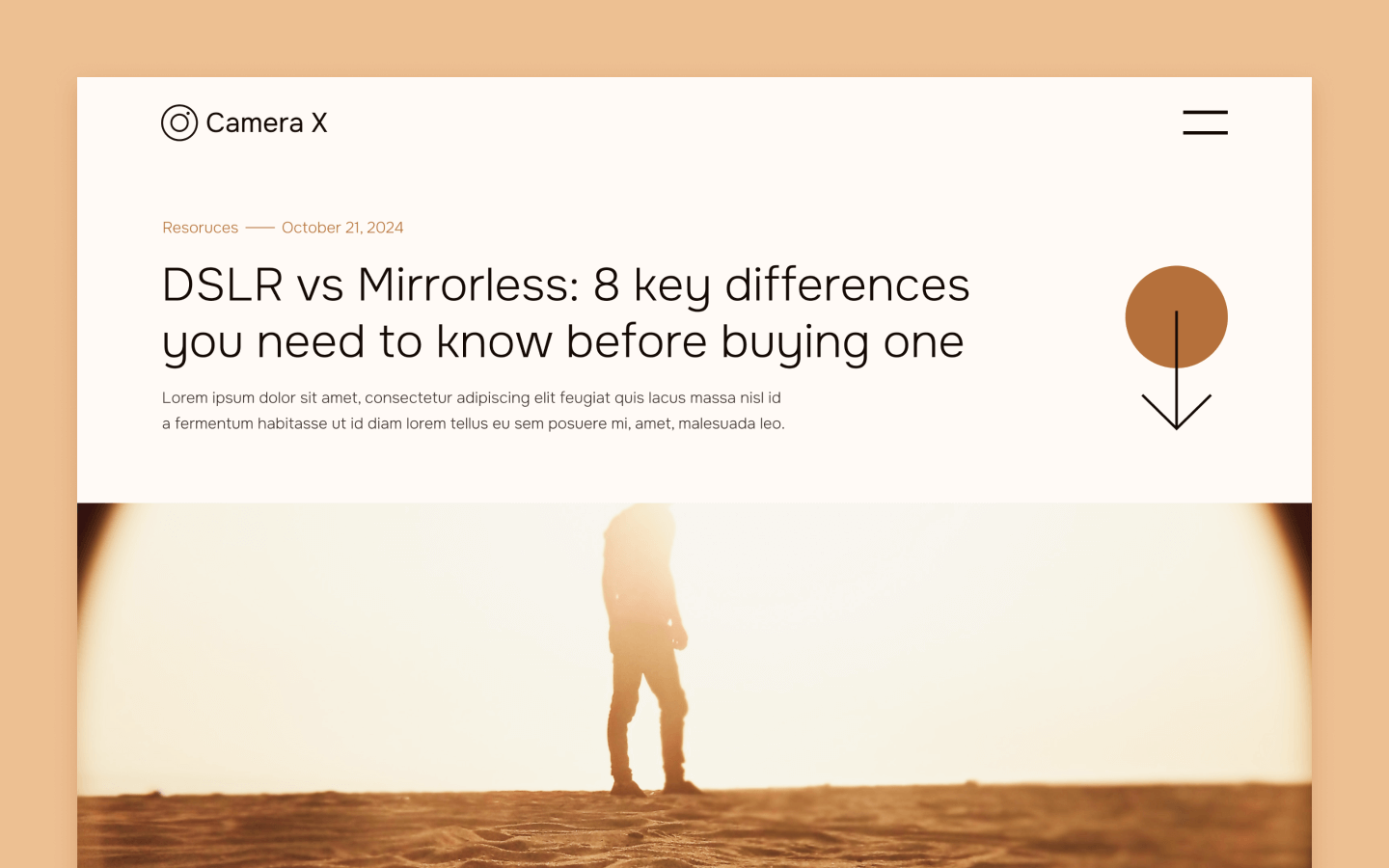 Camera X - Photography HTML5 Responsive Website Template