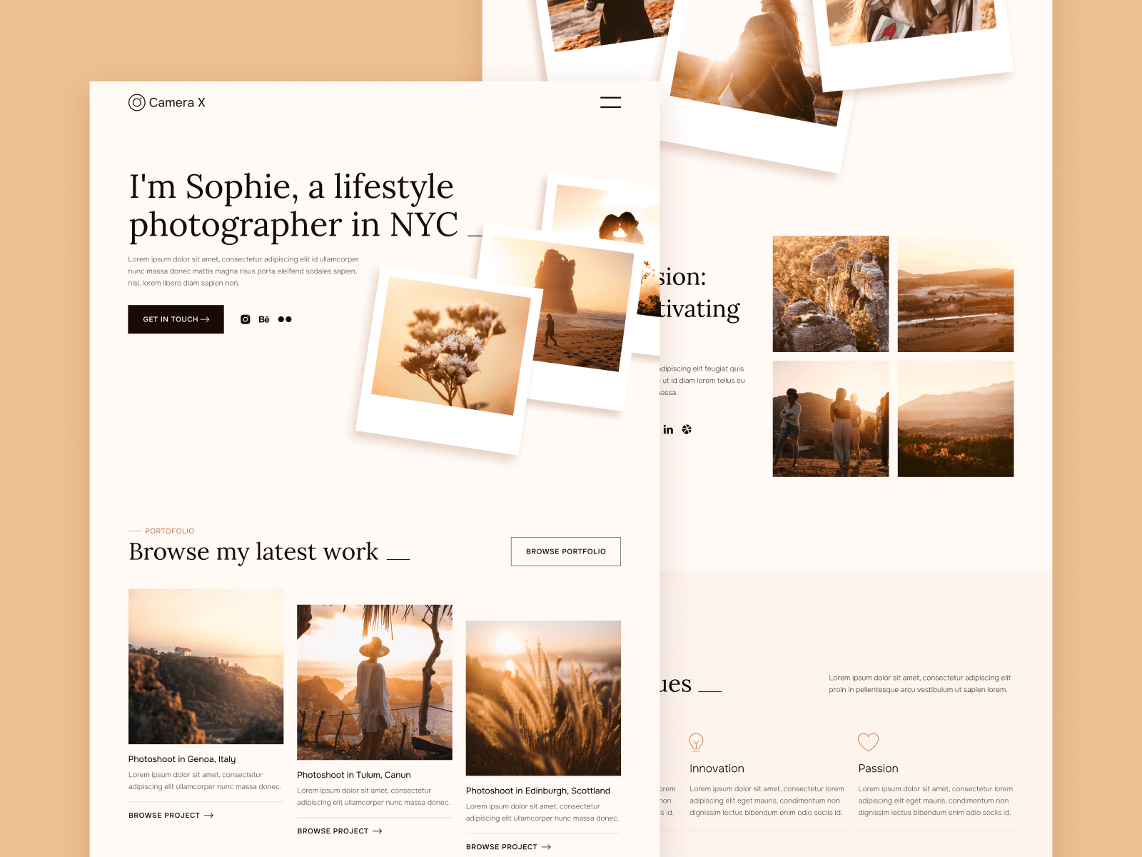 Camera X - Photography HTML5 Responsive Website Template
