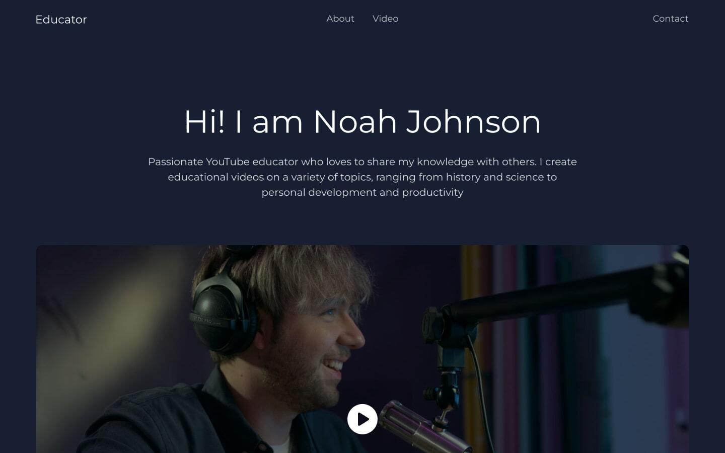 Educator - Video HTML5 Responsive Website Template
