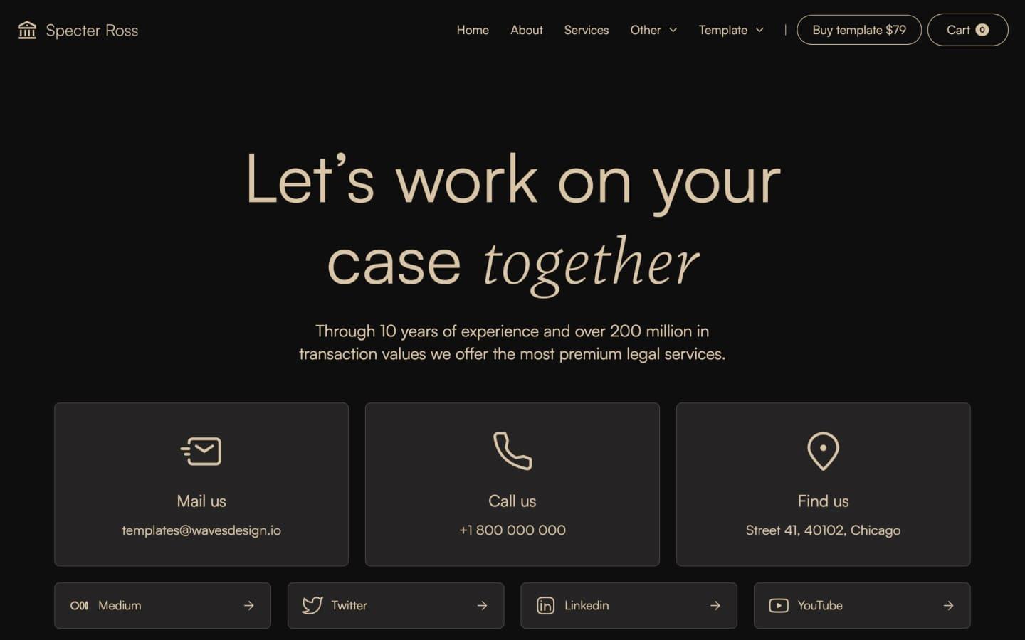 Specter Ross - Law Firm HTML5 Responsive Website Template