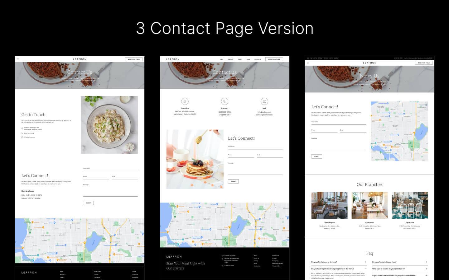 Leafron - Restaurant HTML5 Responsive Website Template