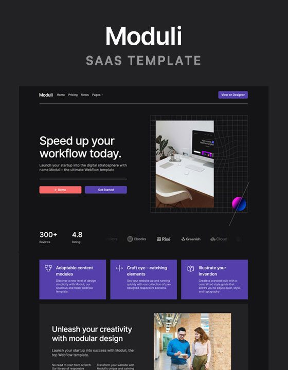 Moduli - Startup HTML5 Responsive Website Template