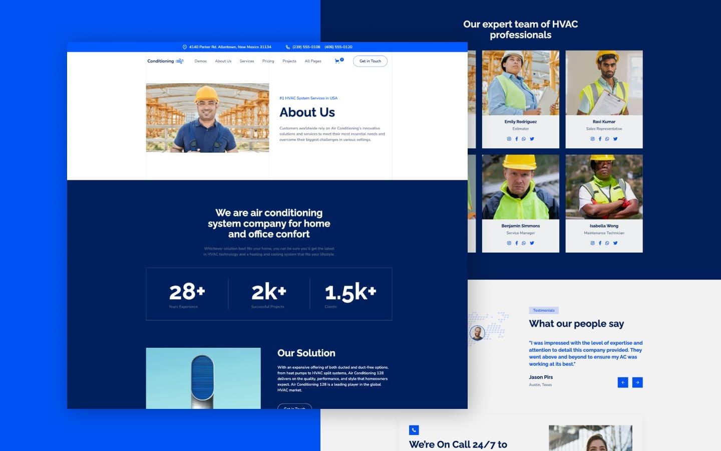 Air Conditioning 128 - Small Business HTML5 Responsive Website Template