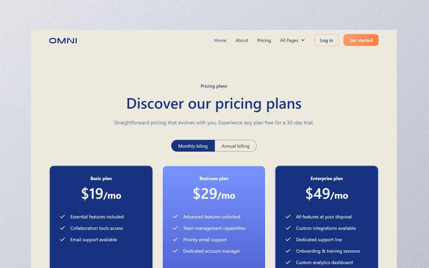 Omni - SaaS HTML5 Responsive Website Template