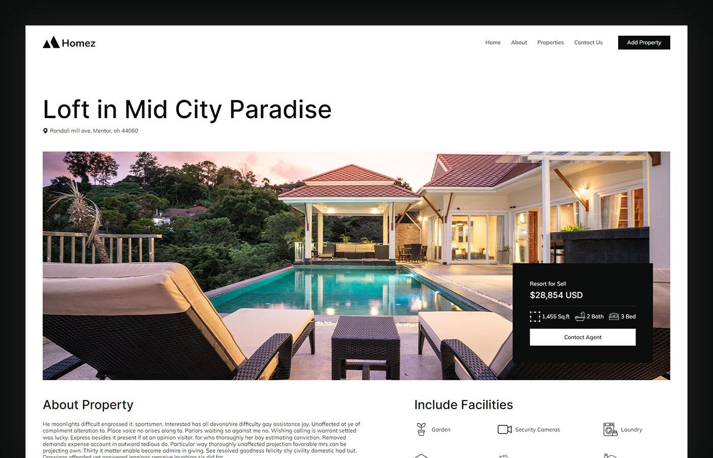 Homez - Real Estate HTML5 Responsive Website Template