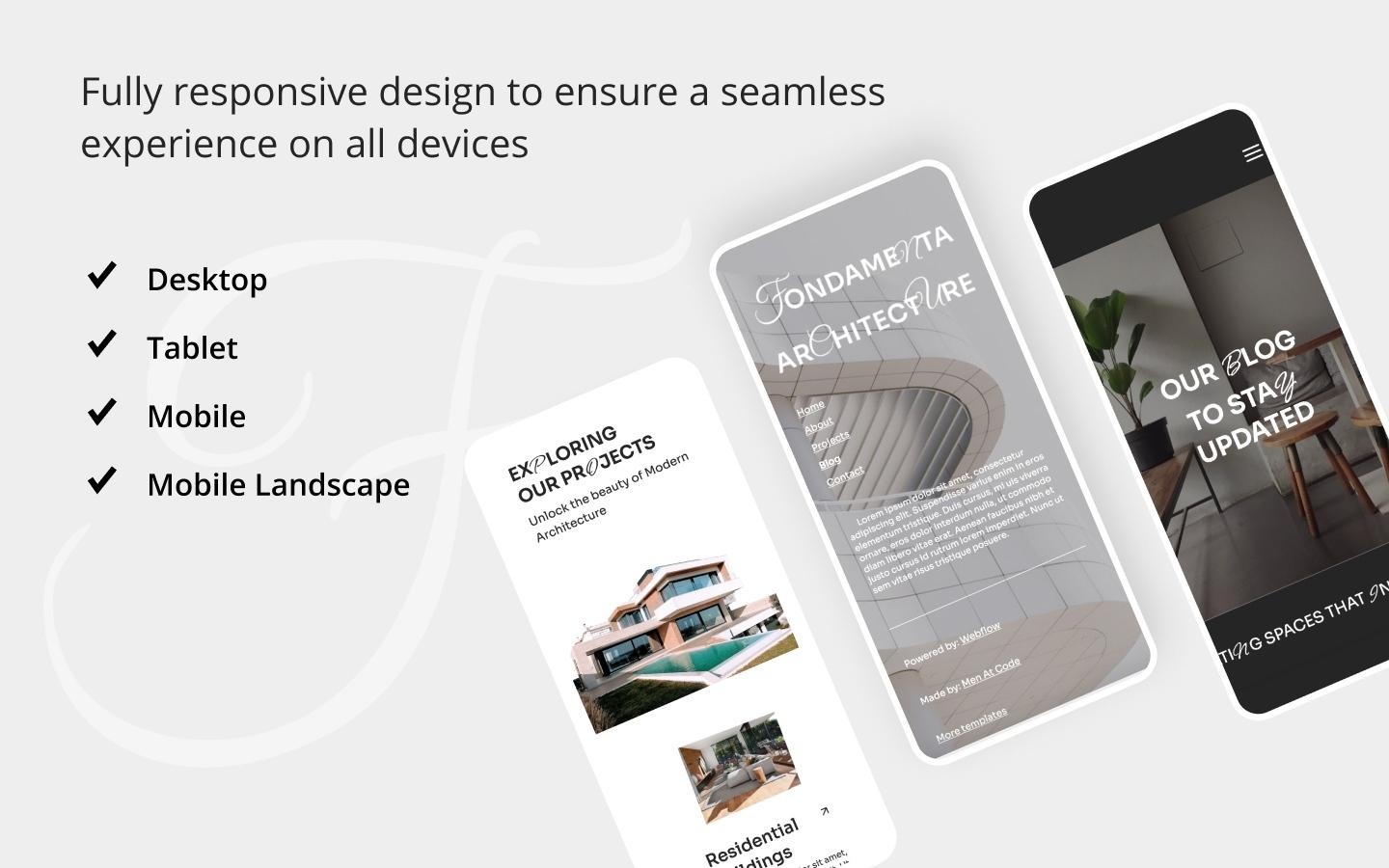 Fondamenta - Architecture HTML5 Responsive Website Template