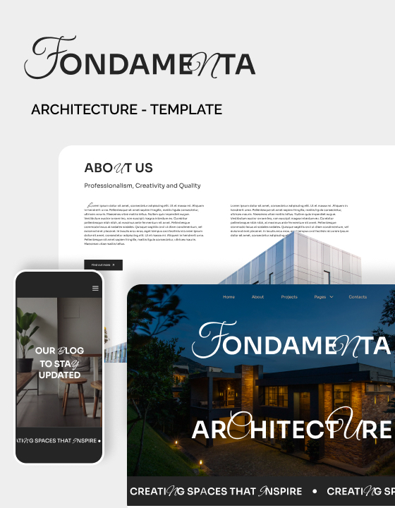 Fondamenta - Architecture HTML5 Responsive Website Template