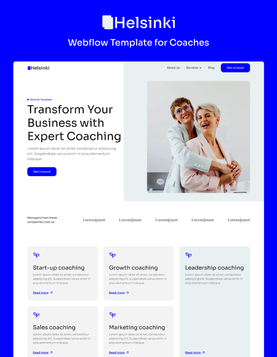 Helsinki - Coaching HTML5 Responsive Website Template