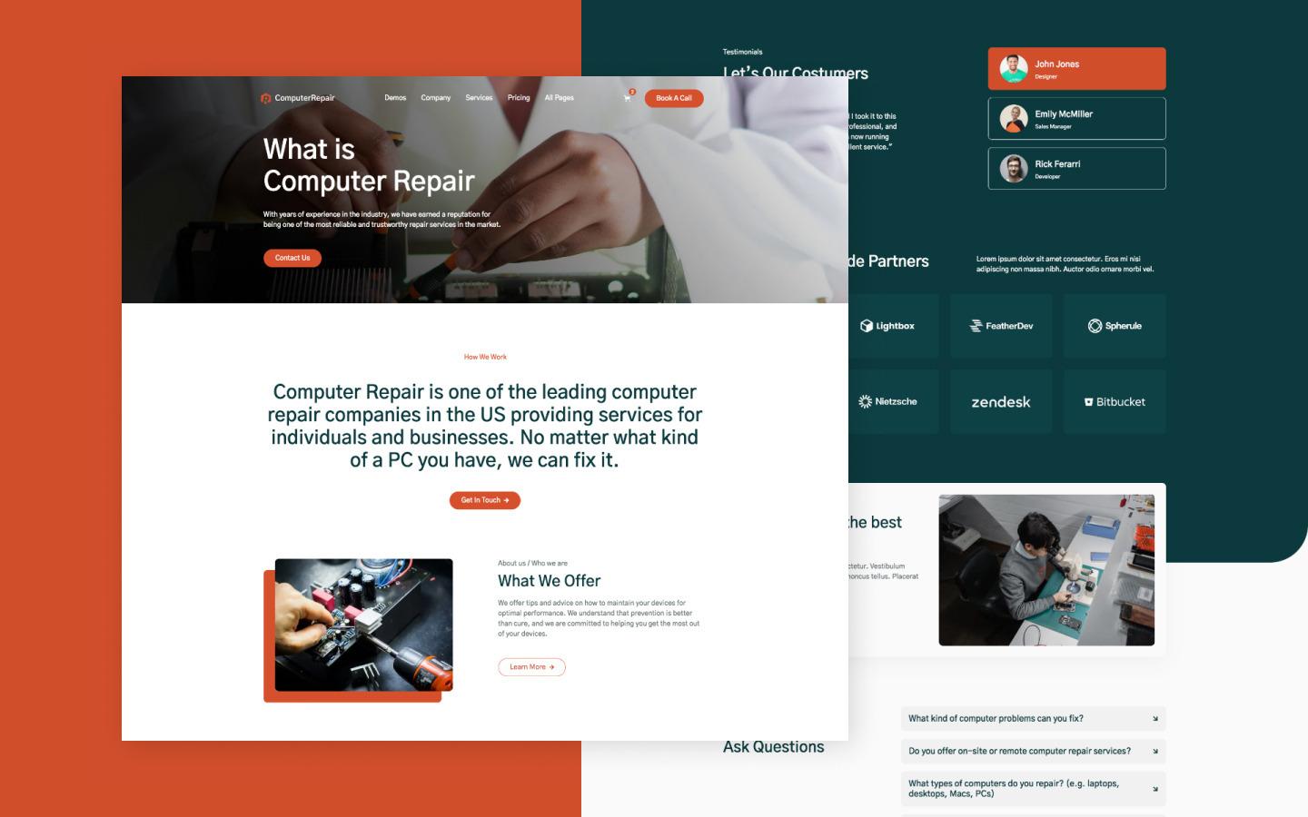 Computer Repair 128 - Business HTML5 Responsive Website Template