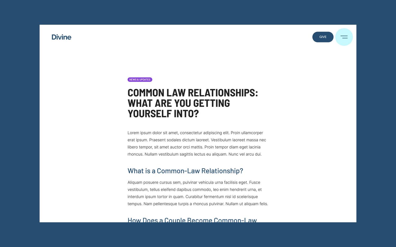 Divine - Church HTML5 Responsive Website Template