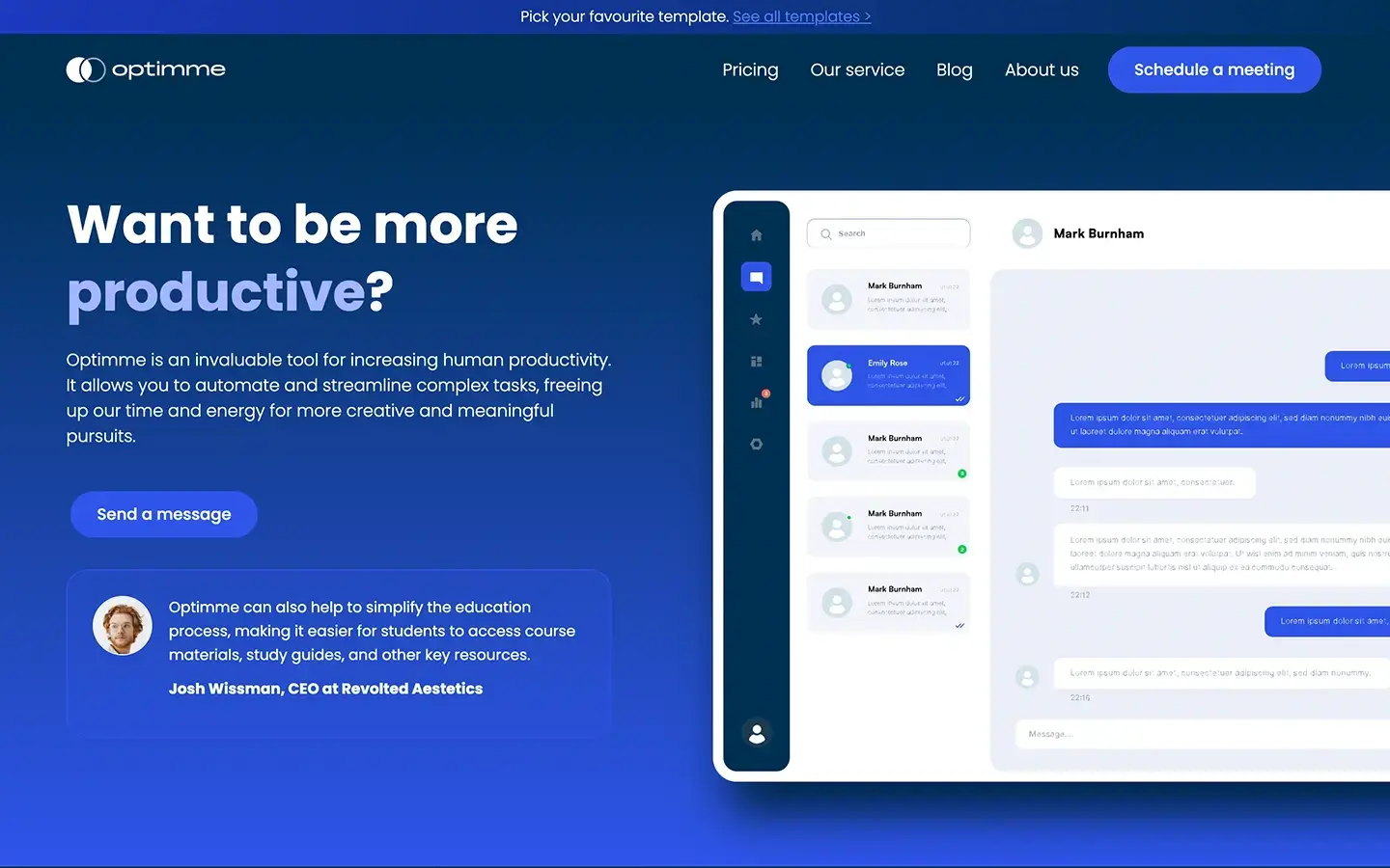 Optimme - App HTML5 Responsive Website Template