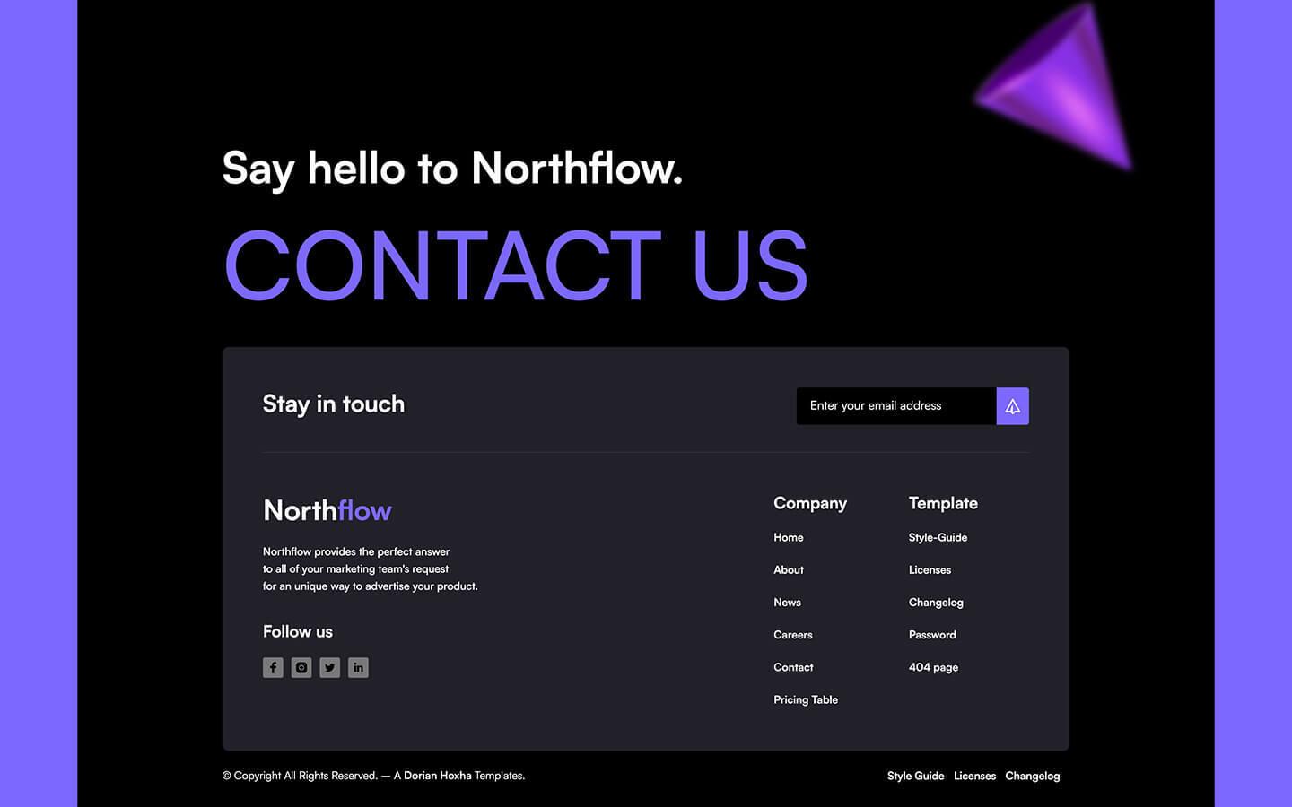 Northflow - Creative HTML5 Responsive Website Template