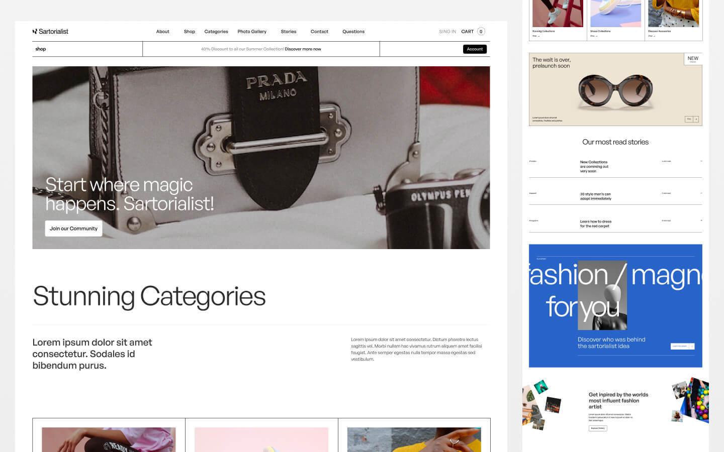 Sartorialist - Accessories HTML5 Responsive Website Template
