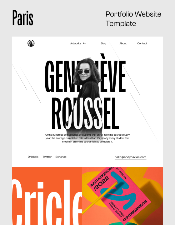 Paris - Portfolio HTML5 Responsive Website Template