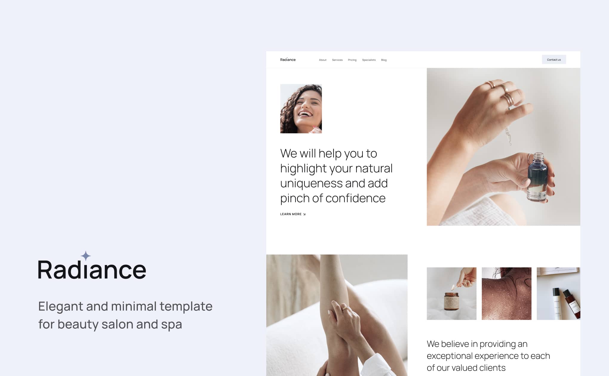 Radiance - Beauty HTML5 Responsive Website Template