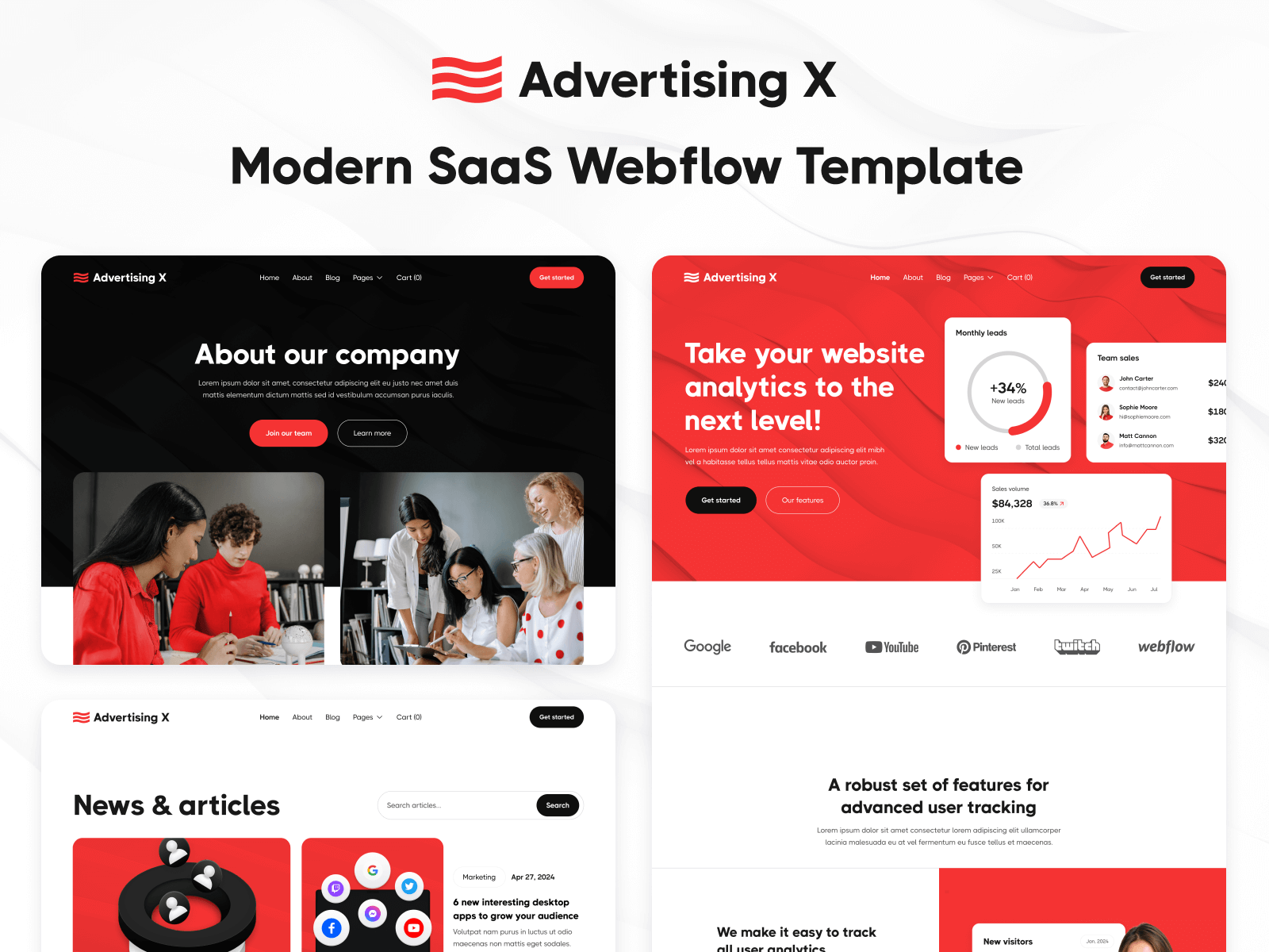 Advertising X - SaaS HTML5 Responsive Website Template