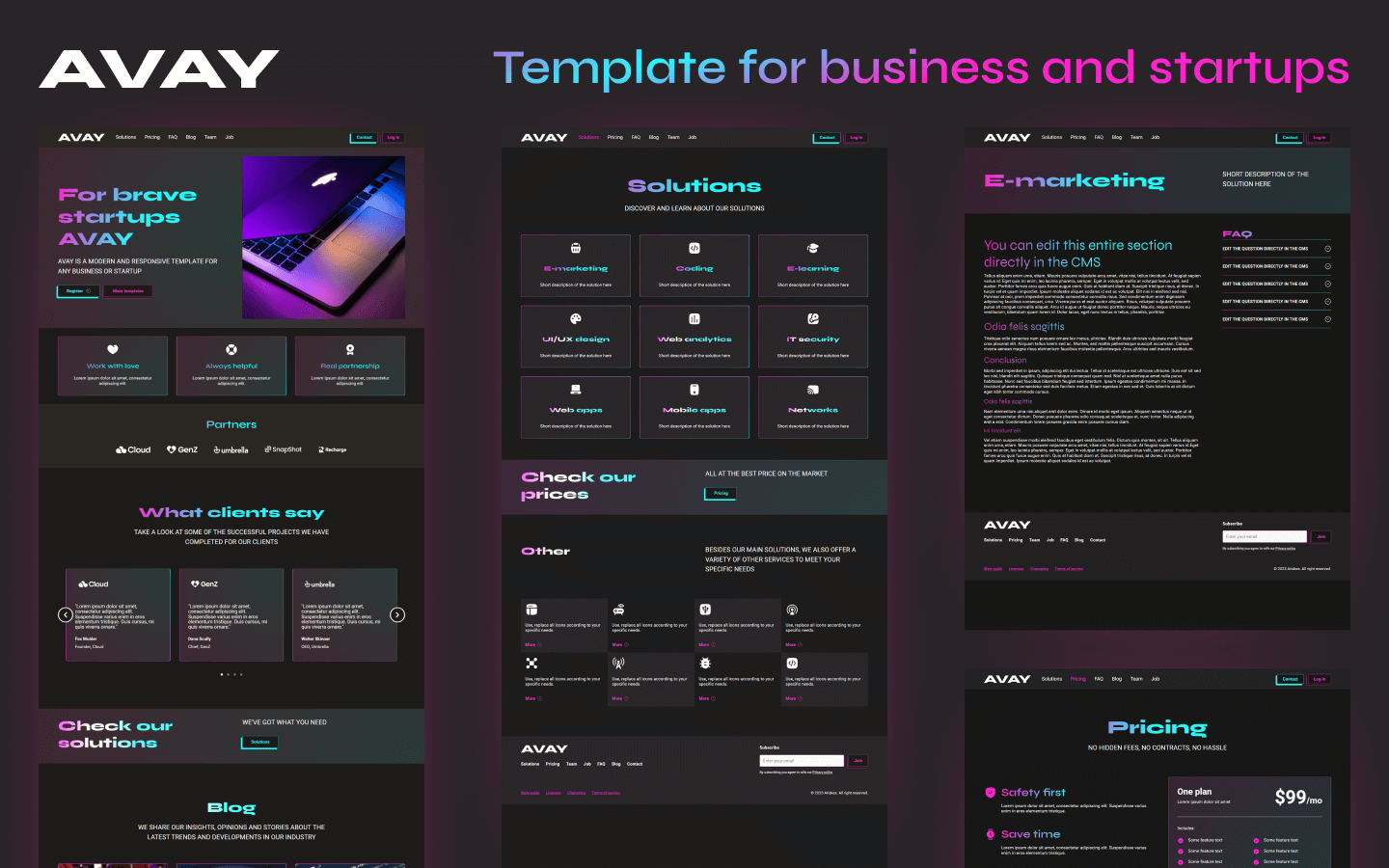 Avay - Startup HTML5 Responsive Website Template