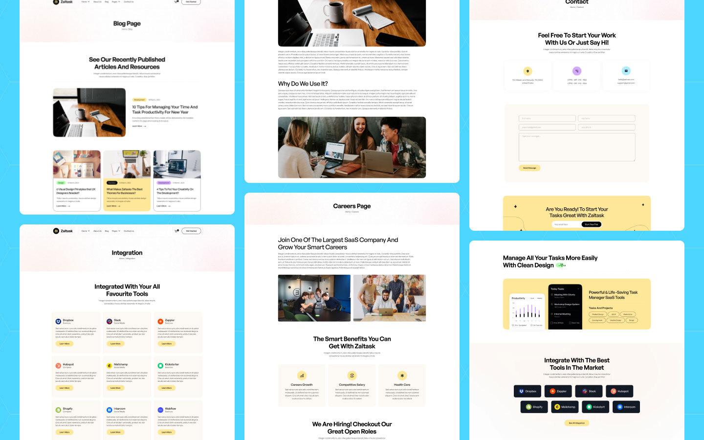 Zaitask - SaaS HTML5 Responsive Website Template