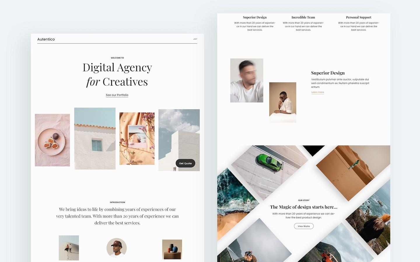 Autentico - Agency HTML5 Responsive Website Template
